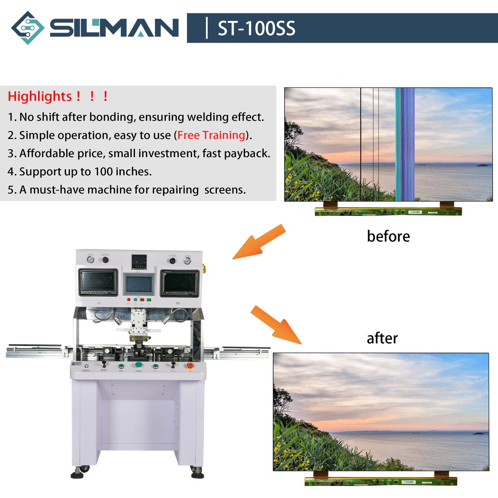 Mini Cof Bonding Machine ST-100SS - SilmanTech - Cof Bonding Machine ...
